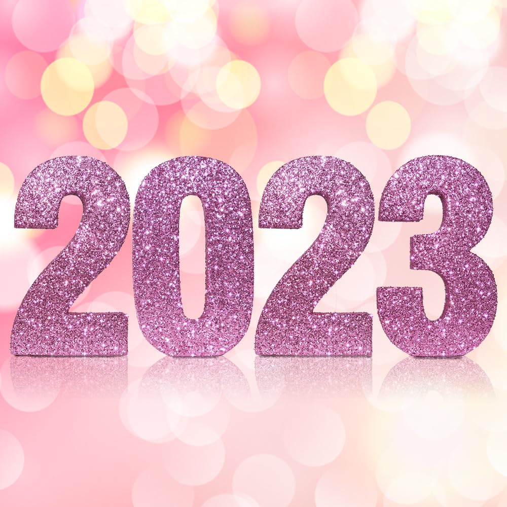 Eploger Pink Glitter Number Sign 6 Birthday Decorations,Birthday Anniversary Centerpieces for Table Decorations,Numbers for Table Toppers(7.8 Inch)