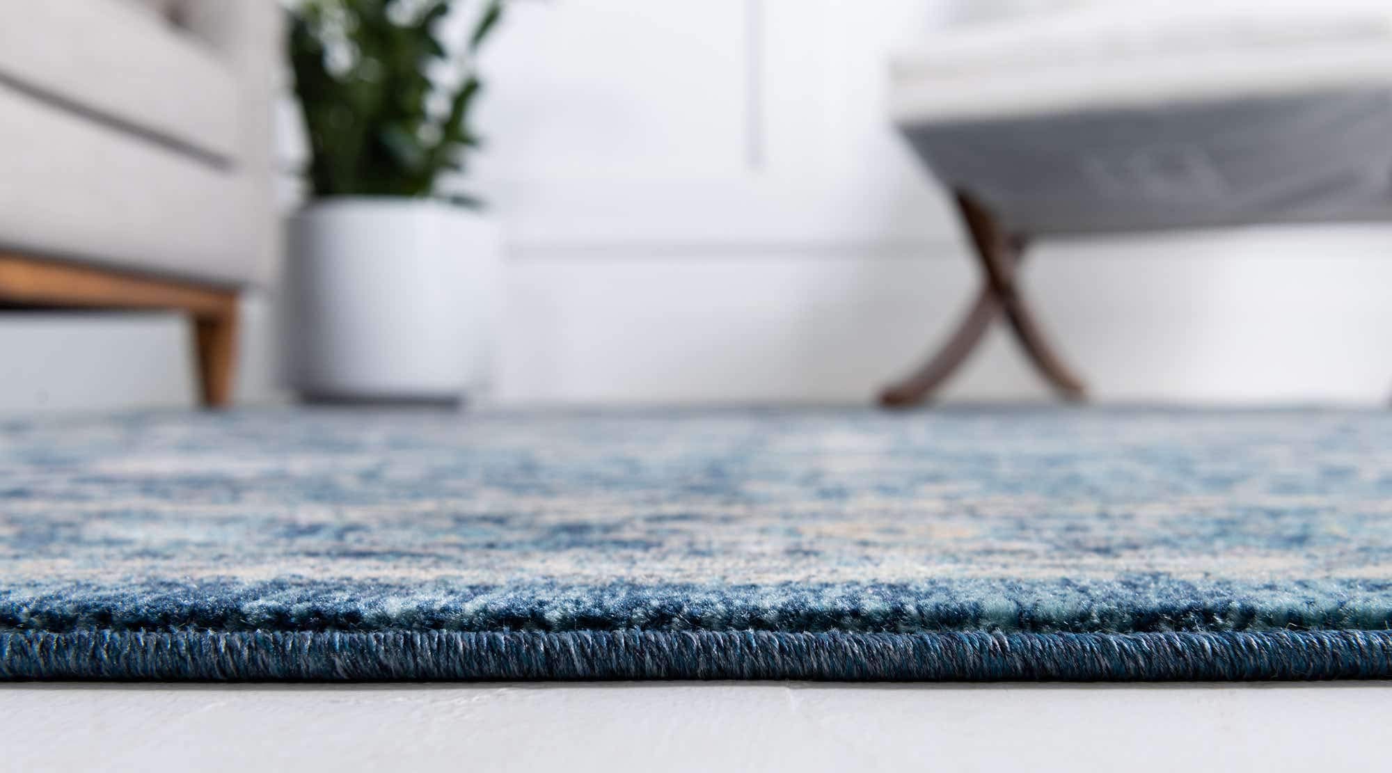 Unique Loom Oslo Collection Area Rug - Osterbro (5' x 8' Rectangle, Navy Blue/ Beige)