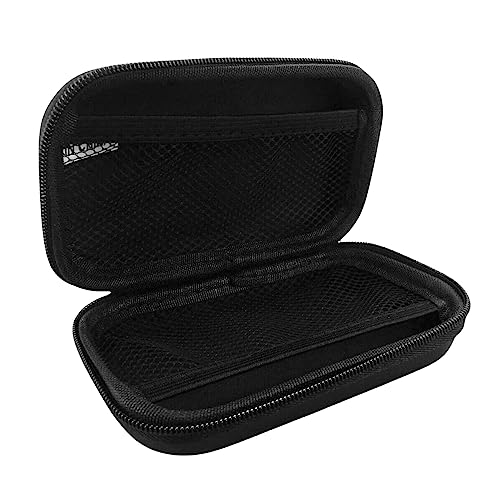 Premium Hard Shell Travel and Storage Case: Stylish and Protective Organizer for Earbuds, Earphones, Chargers, Cables, and Small Electronic Accessories - Black, with Accessory Pocket