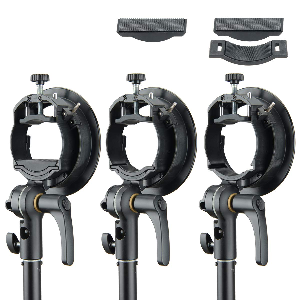 Godox S2 Speedlite S-Type Bracket Bowens Mount, for Godox V1 AD200Pro AD400Pro AD200 V860II TT685 TT600 TT350, Precise Tilt Control, Large Handle, Integrated Umbrella Mount