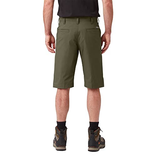 Dickies Men's Temp-iQ 13 Inch Performance Hybrid Utility Shorts, Military Green, 34