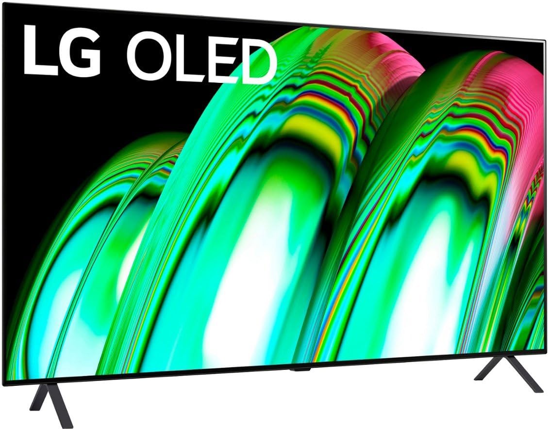 LG 65-Inch Class OLED A2 Series Alexa Built-in 4K Smart TV, 60Hz Refresh Rate, AI-Powered 4K, Dolby Vision IQ and Dolby Atmos, WiSA Ready, Cloud Gaming (OLED65A2PUA, 2022) (Renewed)