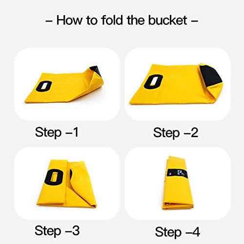 fancyfree Multipurpose Collapsible Water Bucket,Portable Bubble Foot Bucket,Foldable Foot Bath Basin, Home & Travel Soaking Feet Basin for Women and Men (20L-Yellow-(2086))