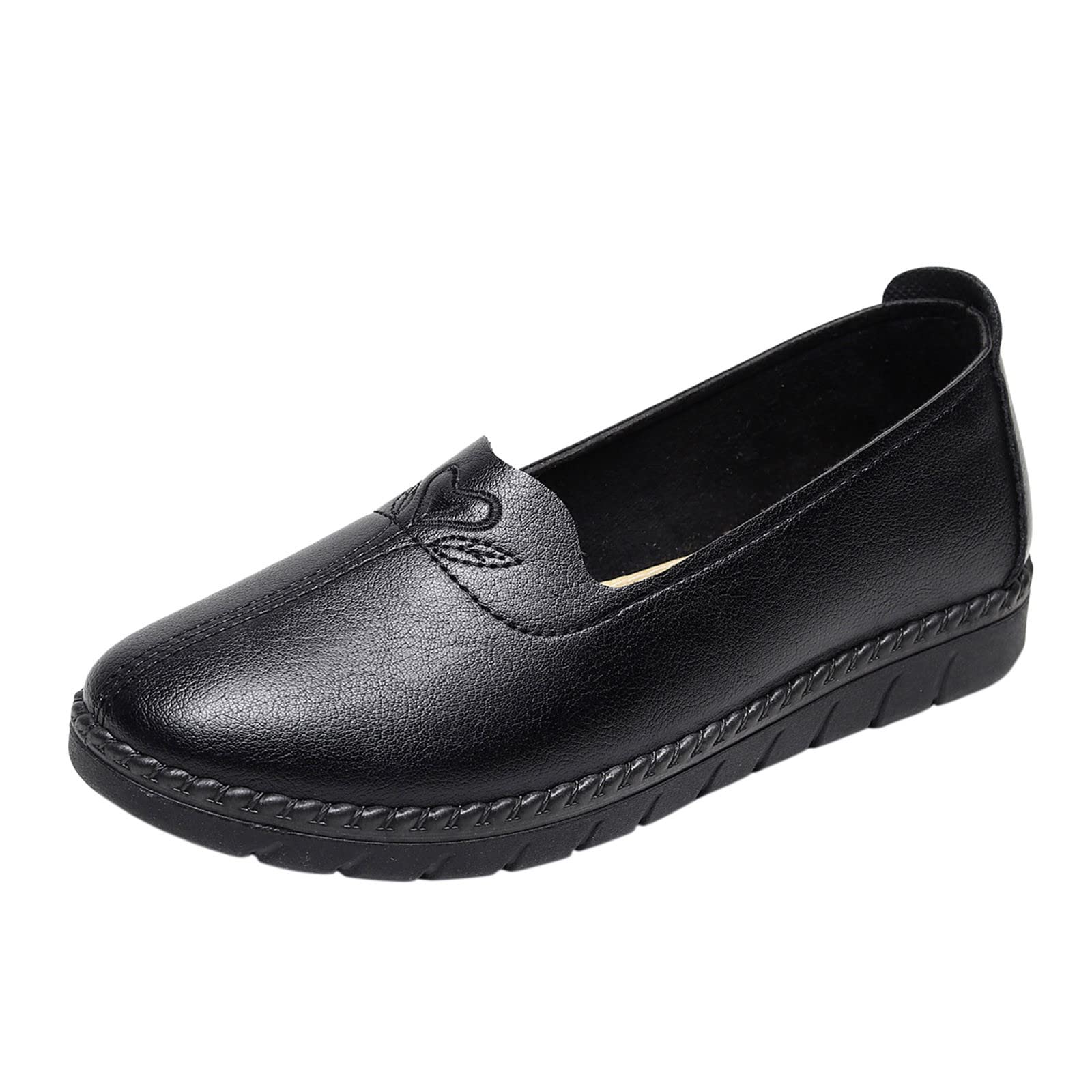 Fashion Four Seasons Women Casual Shoes Flat Bottom Thick Soles Soft and Comfortable Solid Color Simple High Top Sneaker Black