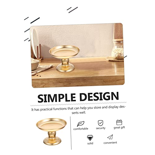 NOLITOY 2pcs Snack Anniversaries Center Tray Display Bowls Cups Plate Dish Decoration Wedding Snacks Salad Metal Plates Pedestal Container Round Trifle for Party Birthday Weddings
