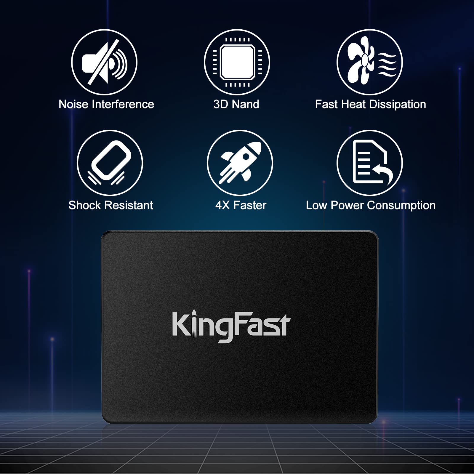 KingFast 512GB SSD SATA III 2.5 Inch Internal SSD - 6 Gb/s SSD Internal Hard Drive Up to 550 MB/s Compatible with Laptop & PC Desktop