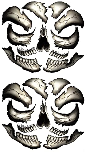 Halloween Realistic Temporary Costume Make Up Face Metallic Tattoo Kit Men or Women - (Mermaid) - 2 Kits