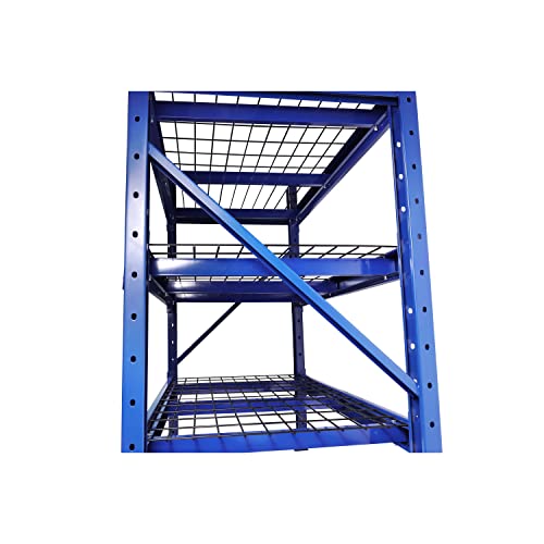 Pro-Lift Garage Storage Shelves - Heavy Duty 4-Tier Adjustable Metal Wire Shelving Units with 8000 lbs Total Capacity for Garage Basement Racking Organization - 72" H X 77" W X 24" D