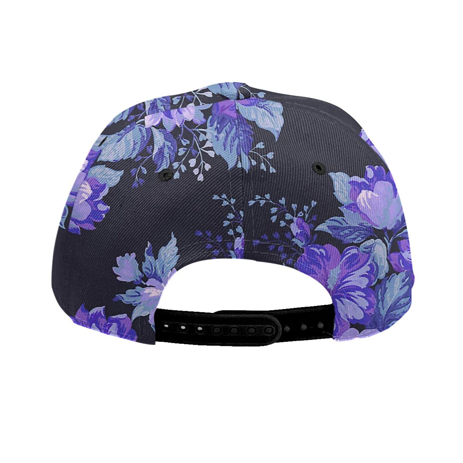 Floral Baseball Caps for Women Purple Low Profile Fashion Adjustable Dad Hat for Summer Beach Travel