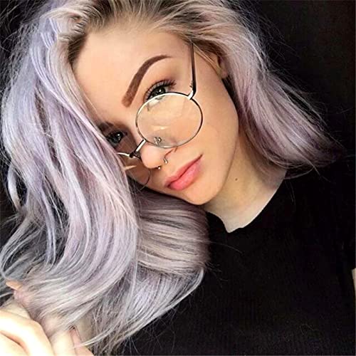 EYLRIM Small Round Clear Lens Glasses for Women Men Circle Metal Frame Eyeglasses(B1 Gold)