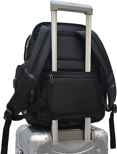 Welkinland Business backpack, Executive backpack, Tech backpack, Commuter backpack men, Professional mens leather business backpack,15 inch backpack for women,Laptop backpack for men,Tech backpack men