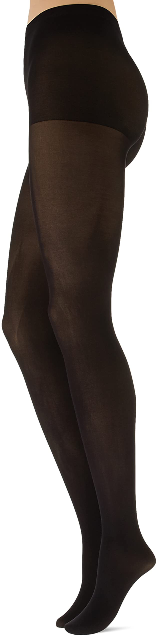 Hanes Silk Reflections Women's Opaque Control Top XTEMP Tights, Black, Small