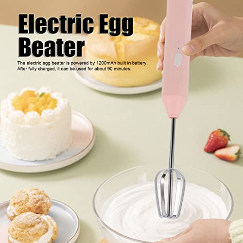 Electric Hand Blender,3 in 1 Immersion Blender Handheld Egg Beater, Beater Electric Milk Frother Coffee Blender Milkshake Blender Foamer Kitchen Tools(Pink)
