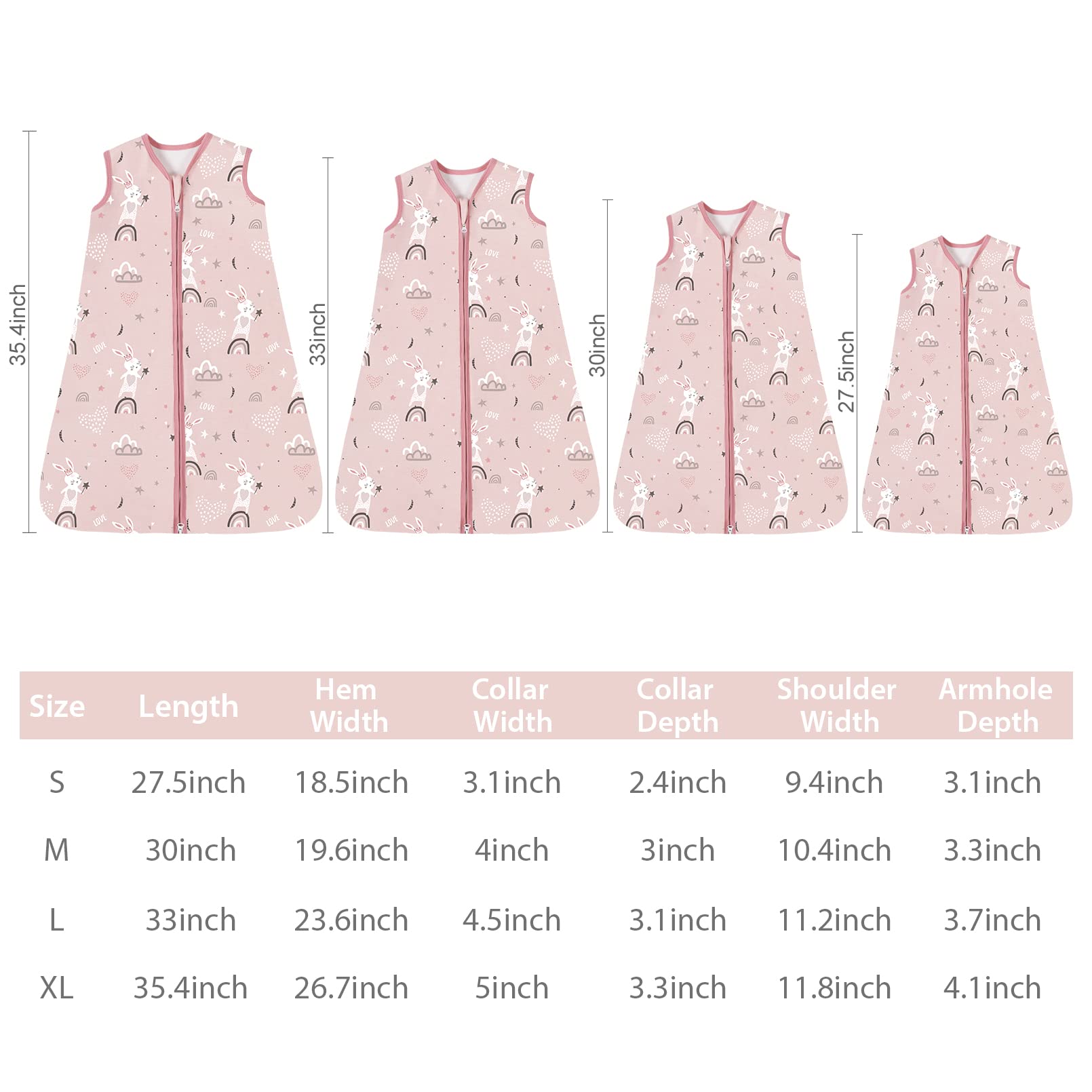 Looxii Baby Sleep Sack 12-18 Months 100% Cotton Wearable Blanket Baby Swaddle Transition Sleeping Bag Soft Comfortable