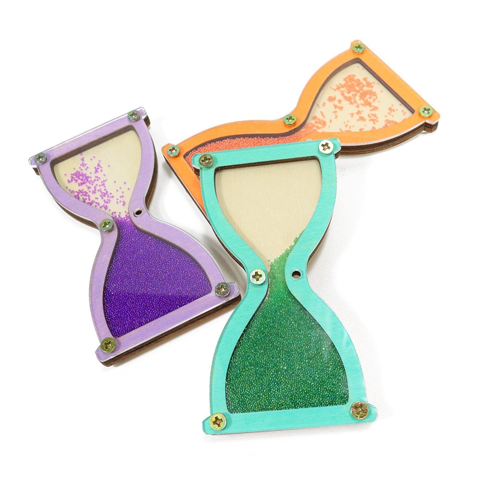 Gazechimp Wooden Busy Board Hourglass Toy Puzzle Fine Motor Skills Sensory, Orange