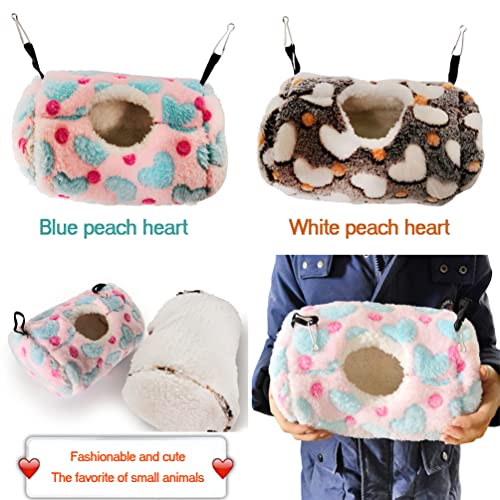 Litewoo Sugar Glider Sleeping Pouch Small Animal Hammock, Hanging Bed Warm Cotton Nest for Rat Hamster Gerbil Sugar Glider Chinchilla Squirrel Guinea Pig (Pink)