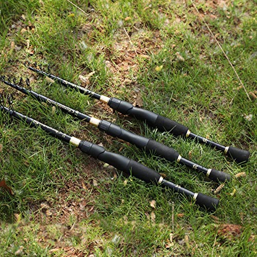 JIAMEI Telescopic Fishing Rods 1.8M 2.1M 2.4M Bass Hard Bait Casting Mini Portable Spinning Rod Fishing Tackle Tools (Size : 1.8m)
