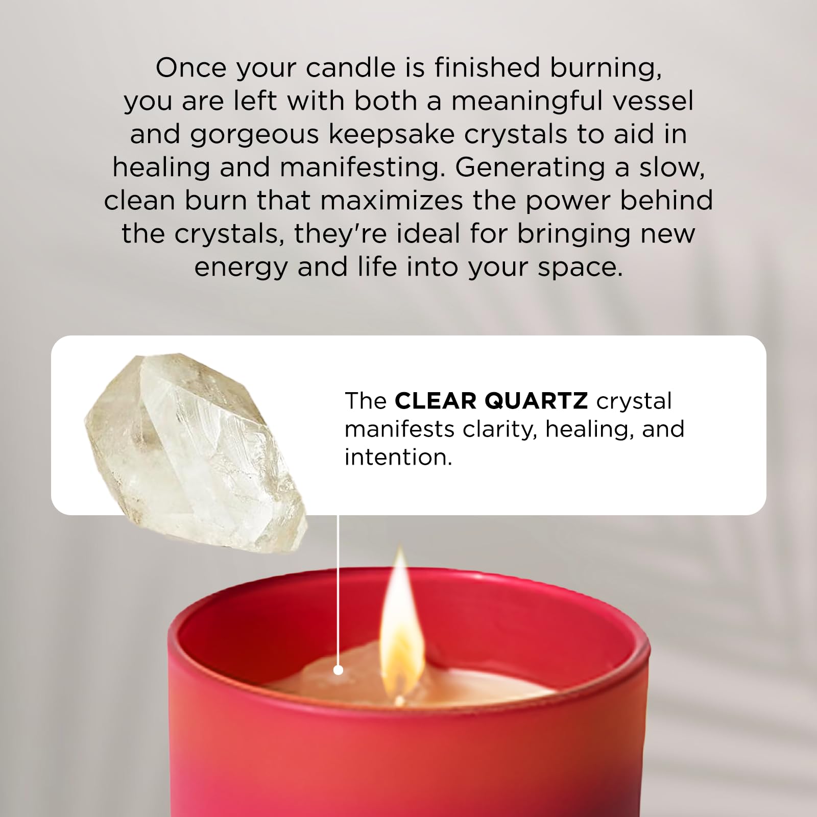 Jill & Ally Blessed Crystal Manifestation Candle with Lid - Harvest Moon Scented with Blue Agate, 100% Soy, 45 Hours Burn Time, Relaxing Aromatherapy for Meditation and Positive Energy