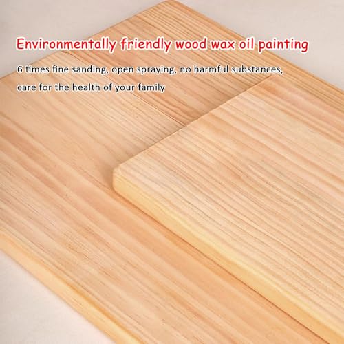 QATGQBCF 20 * 30cm Wall-mounted Floating Shelf, Solid Wood Storage Shelf, Shelf Bracket, Solid Structure, Wear-resistant And Scratch-resistant, Perforated Installation(Wooden colour,20 * 30cm)