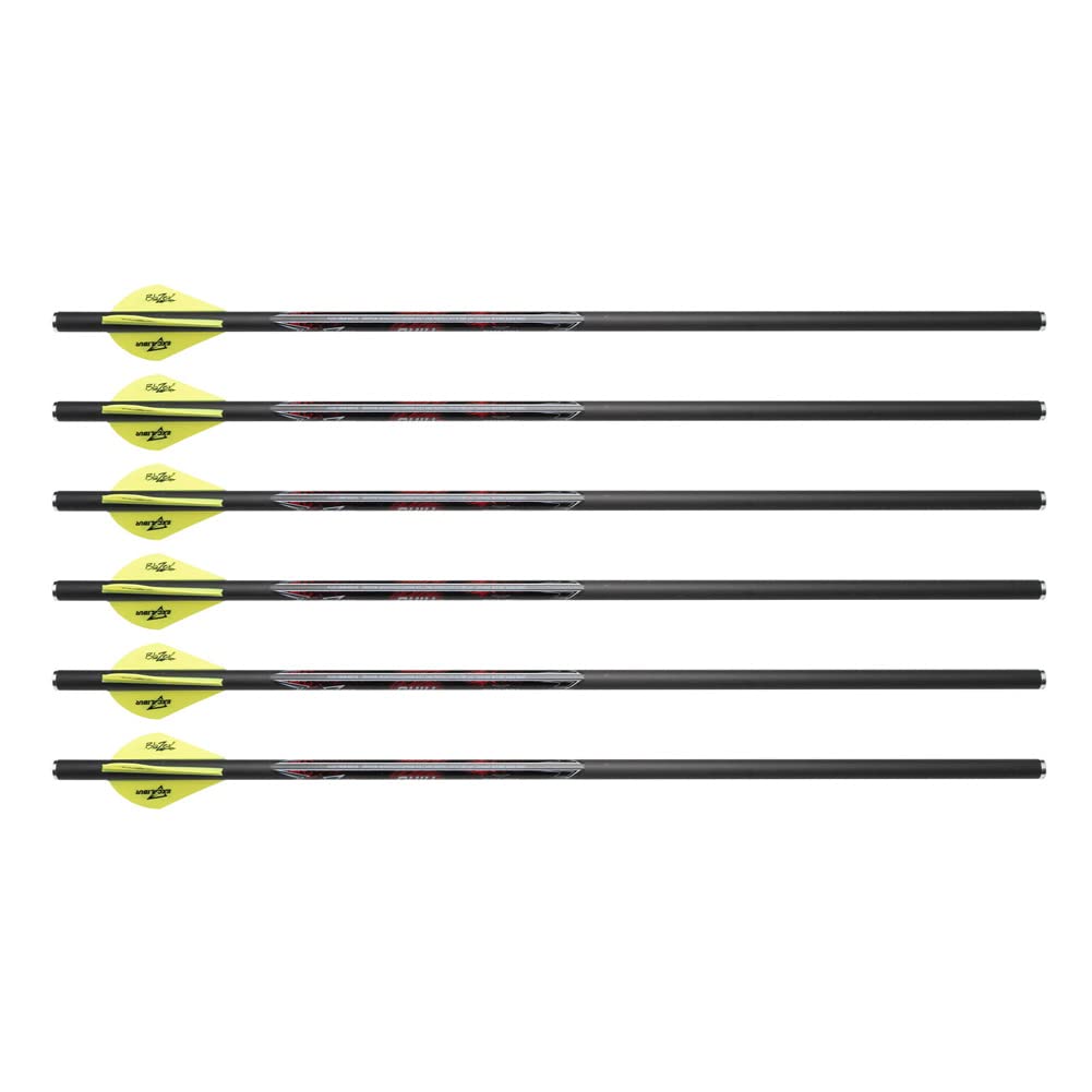 Excalibur Quill 16.5" Carbon 250 Grain Crossbow Arrows for Use Twinstrike and Micro Series Crossbows - 6 Pack