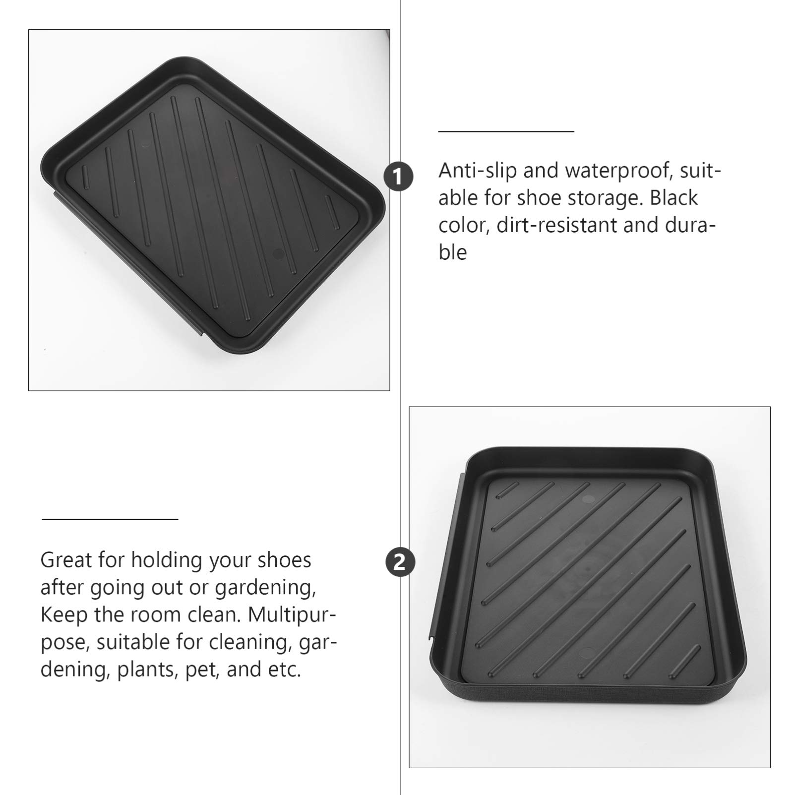 Garneck Litter Box 2pcs Outdoor Versatile Rack Utility Stationery Organization Entryway Wet Car Bonsai or Organizer Duty Resistant Mats Water Cargo Weather Table Tray Flower Pot Saucers