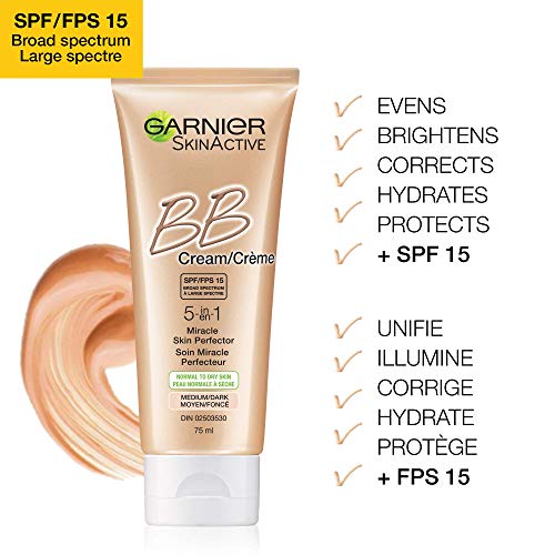 Garnier Skin Renew Miracle Skin Perfector B.B. Cream, Light and medium, 2.5 Fluid Ounce