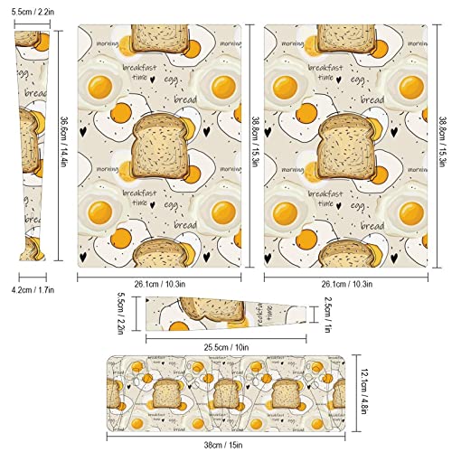 Fried Eggs and Bread Full Protective Skin Cover Design Wrap Decal Sticker Compatible with PS5 Digital Edition Console and Controller