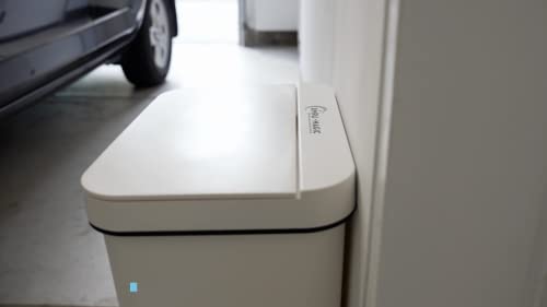SIMPLI-MAGIC 79503 13 Gallon Touchless Sensor Trash Can, Rectangle Garbage Bin, Perfect for Home, Kitchen, Office, White