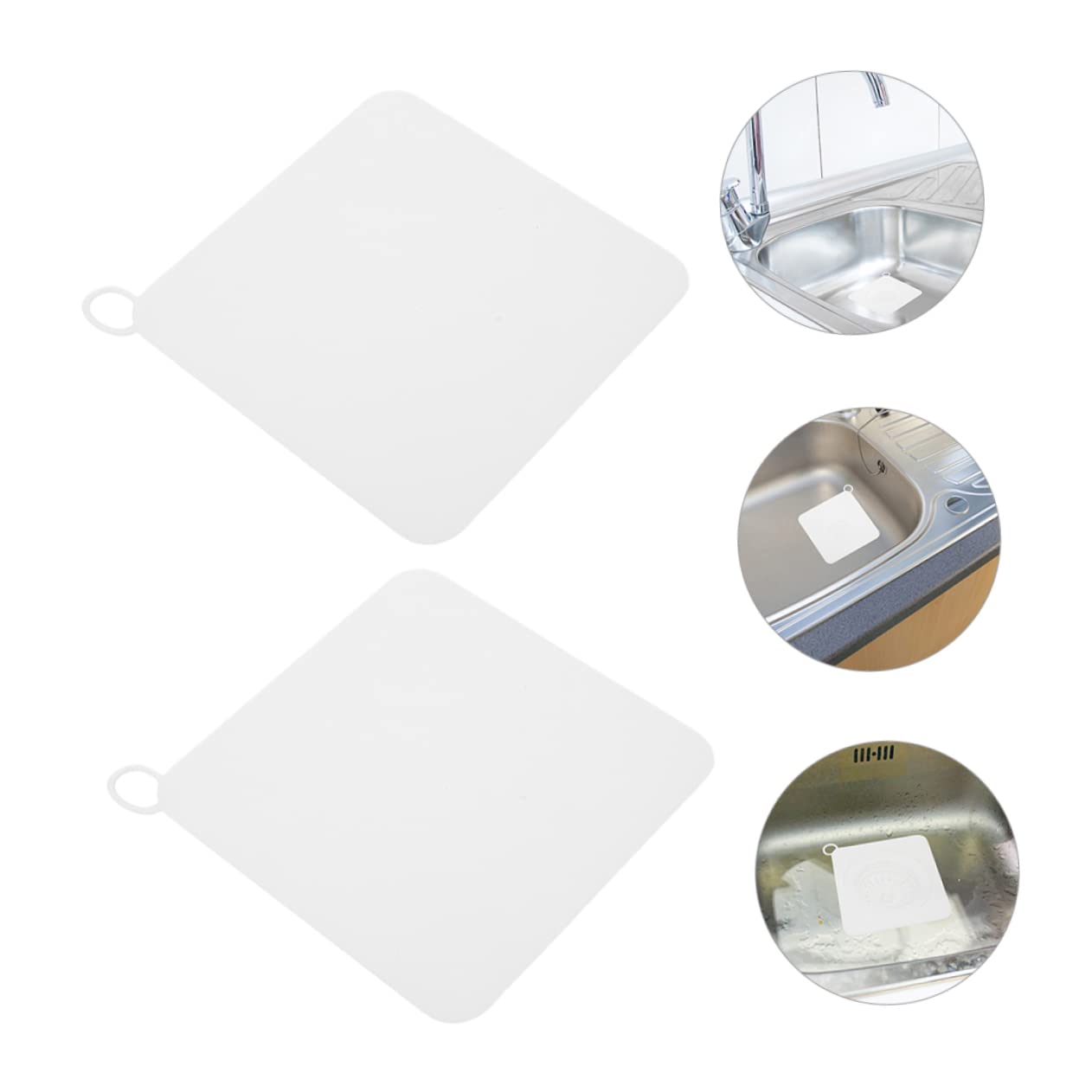 NESTINGHO 2pcs Toilet Insect Mat Sink Strainer Plug Tub Strainer Hair Catcher Lamp Topper Bath Plug Drain Water Sewer Covers Sink Strainer Stopper Toilet Drain Covers Floor White
