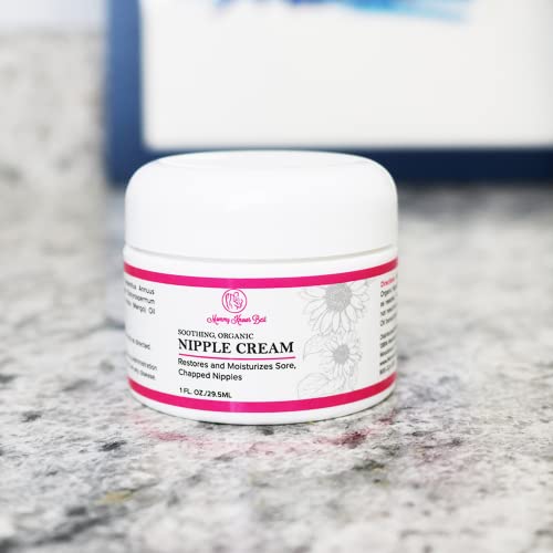 Organic Nipple Cream for Breastfeeding - Lanolin Free - Soothing All Natural Breast Pump Lubricant for Nursing - Baby Safe - 2 oz