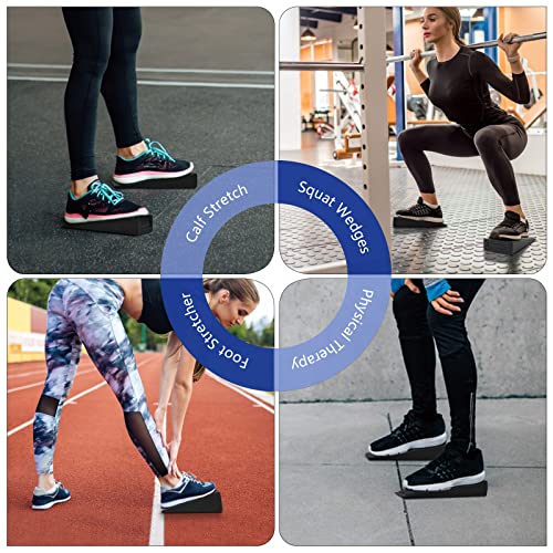 GDTOOLMMY Slant Board,3 Pcs Non-Slip Foam Calf Stretcher with 5 Adjustable Angles,480 Lbs Weight Capacity Squat Wedge for Exercises, Physical Therapy, Squats(Included Yoga Elastic Band)
