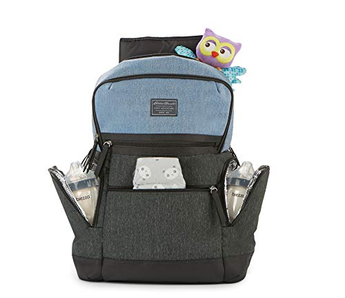 Eddie Bauer Meridian Diaper Backpack, Grey/Blue