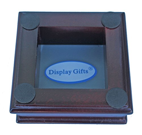DisplayGifts Baseball Display Case Stand Holder- UV Protection, Cherry Finish Stand