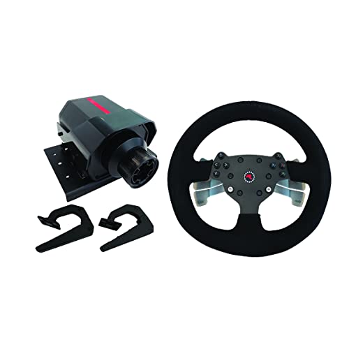 GTR Simulator GTA Model Silver Frame with Adjustable Leatherette Racing Seat Gaming Simulator Cockpit Chair | RS30 Wheel | V3 Pedal Setup (GTA with RS30 Wheel & V3 2-Pedal Setup)