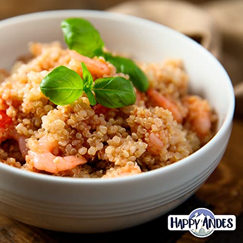 Happy Andes Organic White Quinoa 3 Pound -Non-GMO,100% Peruvian, Superior taste,Gluten-free,rice replacement, Pre-washed, whole grain, USDA-certified, Complete Plant Protein, superfoods Peru, high in fiber&iron, kosher