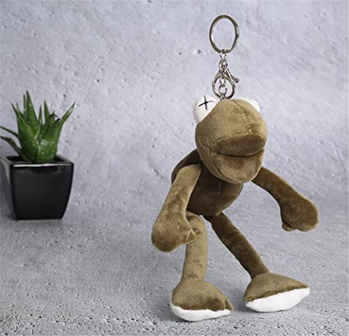 Ergugos Cartoon Green Frog Doll Key Chains Animal Pendant Key Ring Unisex Backpack Keychain Toy Gifts