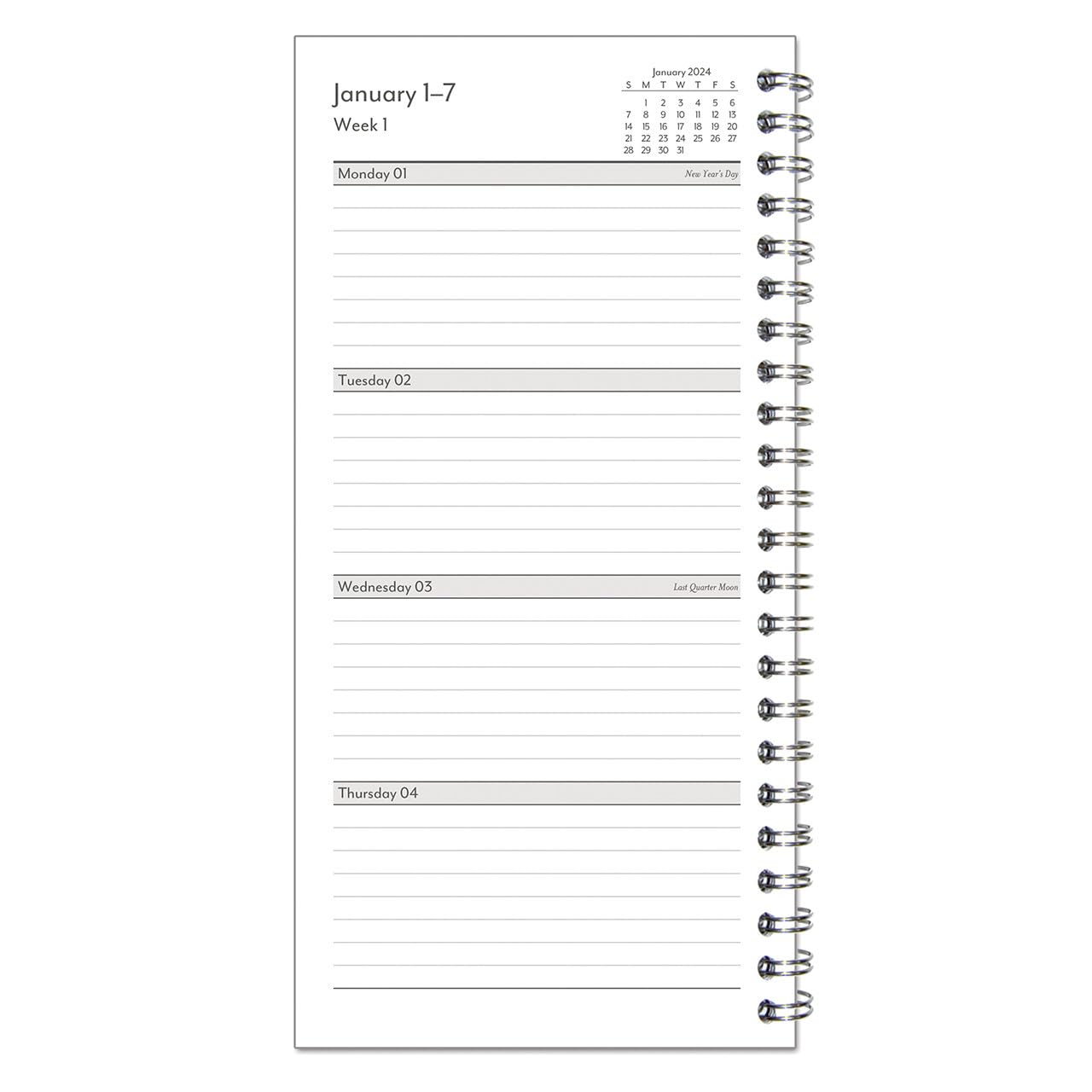 FranklinCovey - Compass Weekly Wire-Bound Planner (Pocket Slim, Jan 2024 - Dec 2024)