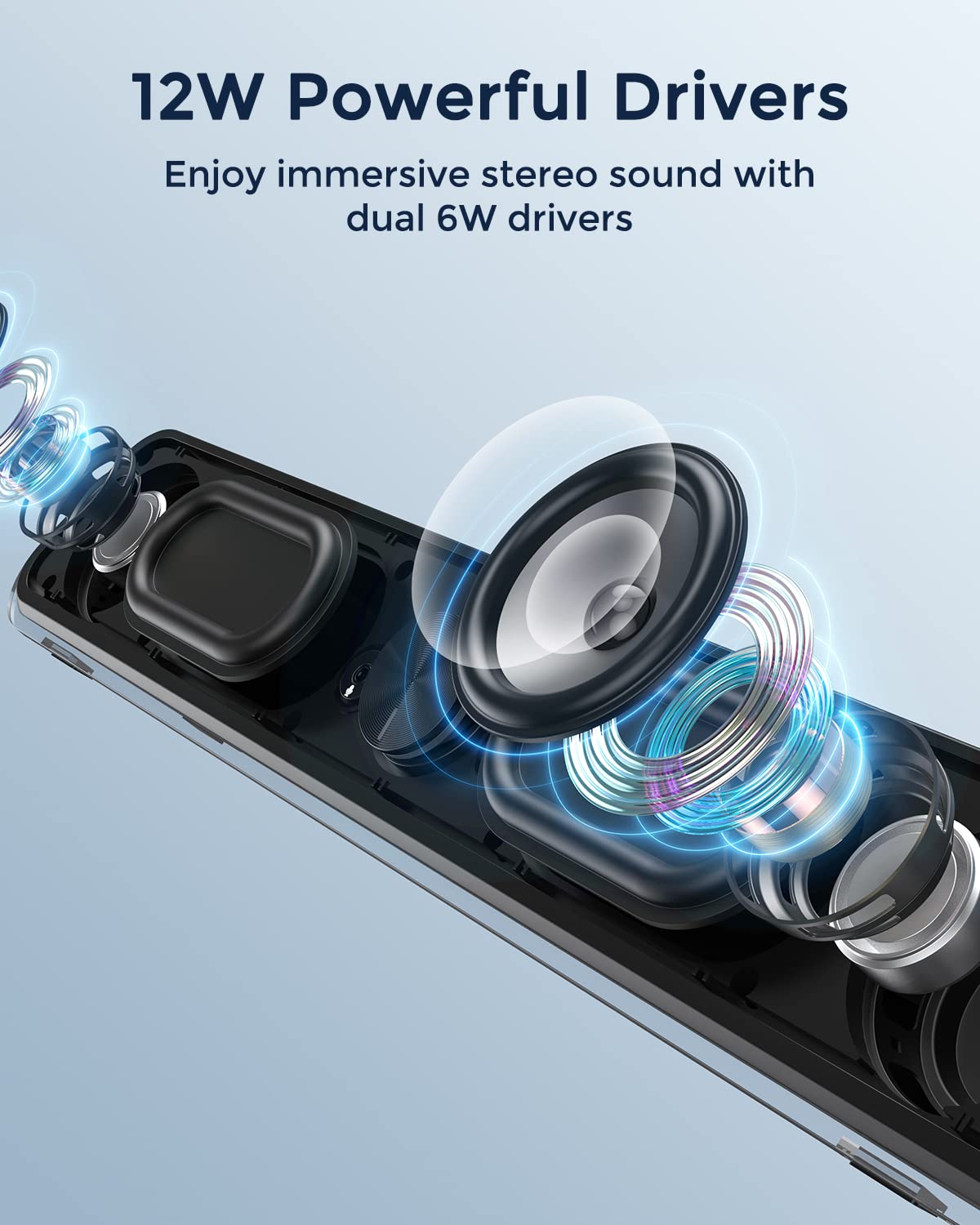 LINGYI 12W HiFi Stereo Computer Sound Bar, USB Powered PC Speakers with RGB Lights, 3.5mm Aux-in Wired Speakers for PC, Desktop, Laptop, Monitor, Gaming