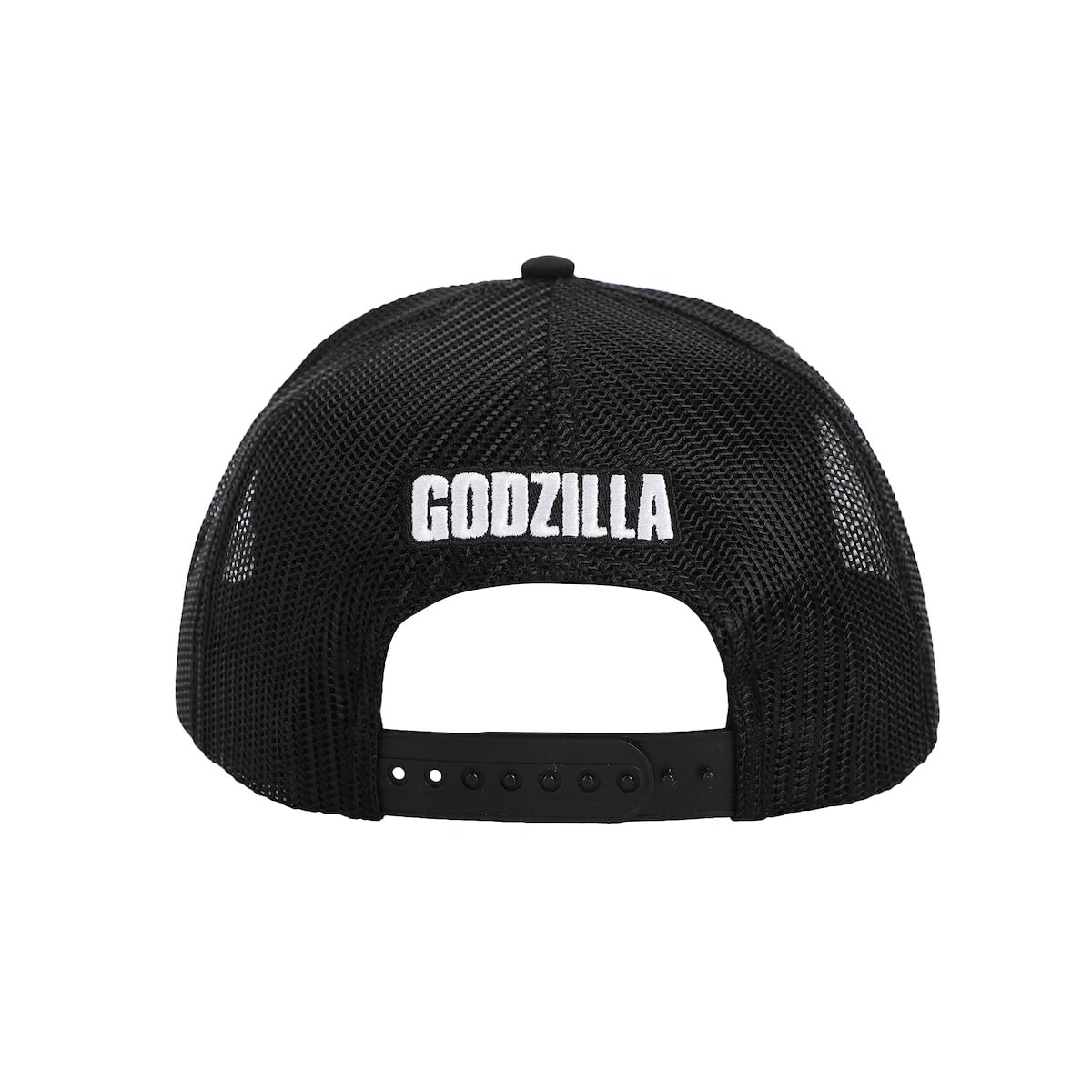 Godzilla Monster in White Square Black Trucker Hat