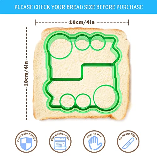 FUNGYAND Sandwich Cutter Set, All in One Bento Box Complete Supplies and Accessories Kit Includes Sandwich Bread Cutters, Fruit Cutter, Animal Food Picks, Silicone Cups
