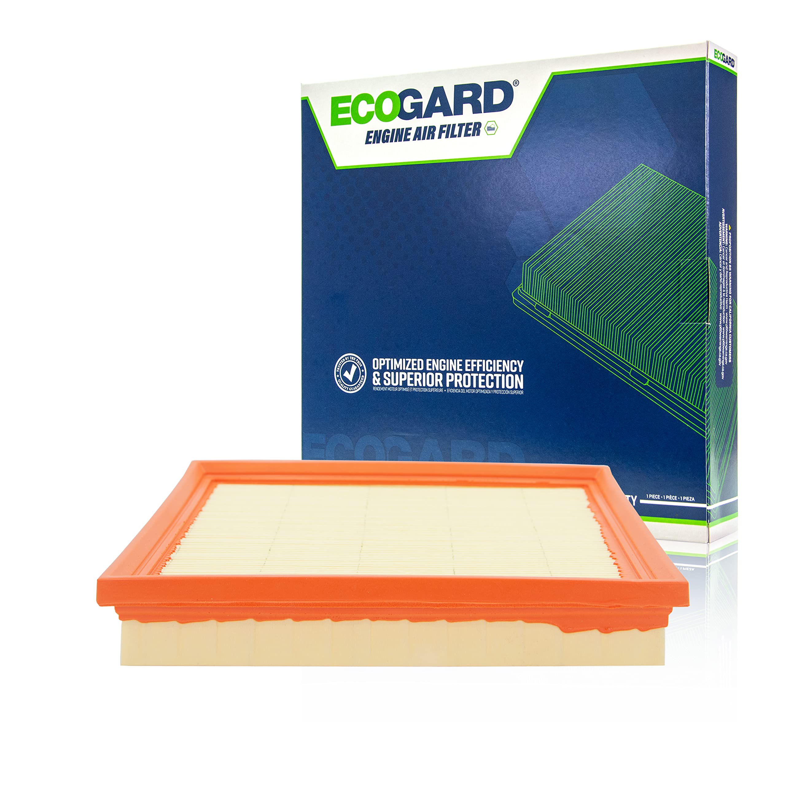 ECOGARD XA11536 Premium Engine Air Filter Fits Subaru Crosstrek 2.0L 2018-2021, Forester 2.5L 2019-2021, Impreza 2.0L 2017-2021, Ascent 2.4L 2019-2022, Outback 2.5L 2020-2022, Legacy 2.5L 2020-2022