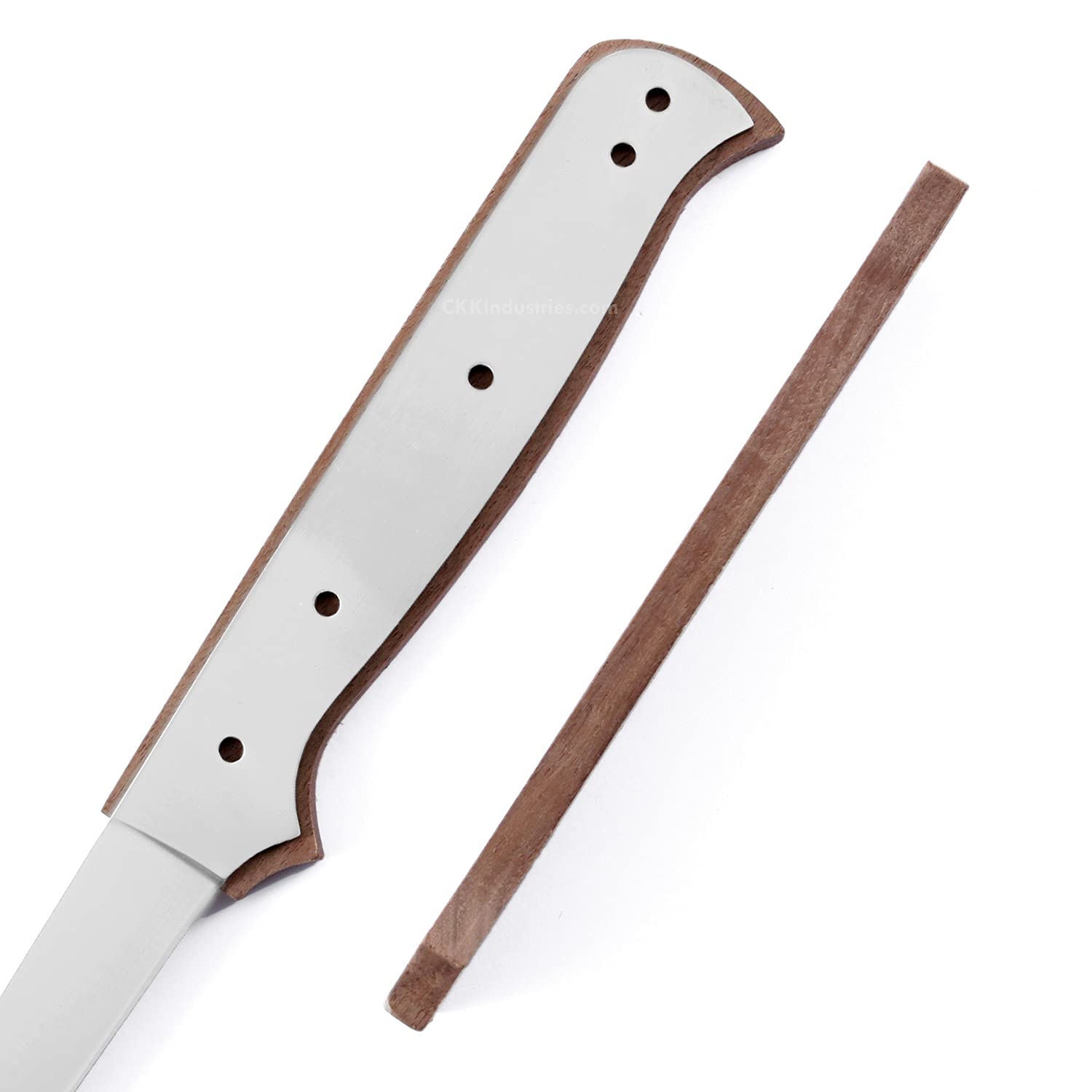 EZSMITH Knife Making Kit - Fisherman's Filet - DIY Fixed Blade - (Blade Blank & Pinstock w/Walnut Handle Scales) - (Gift Boxed) - (USA Design) - (by KnifeKits)