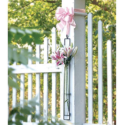 Hanging Glass Planter Water Iron Art Hydroponic Vase Transparent Test Tube Flower Hanging Bottle Home Decoration (3pcs-S,M,L)
