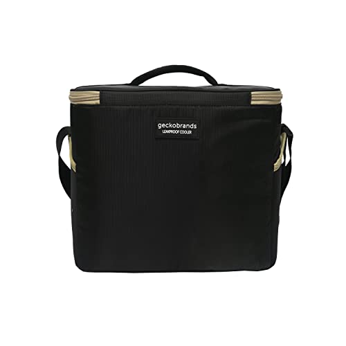 geckobrands Medium Cooler - Durable Polyester Insulated Cooler with 12 Can Capacity, Removable Hardliner, and Adjustable Strap