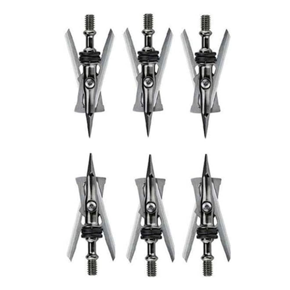 Fay Outdoor Sport 100 Grain Hunting Broadheads Mechanical for Compound Recurve Bow Arrows and Crossbow Bolts with Two Blades (12 PK)