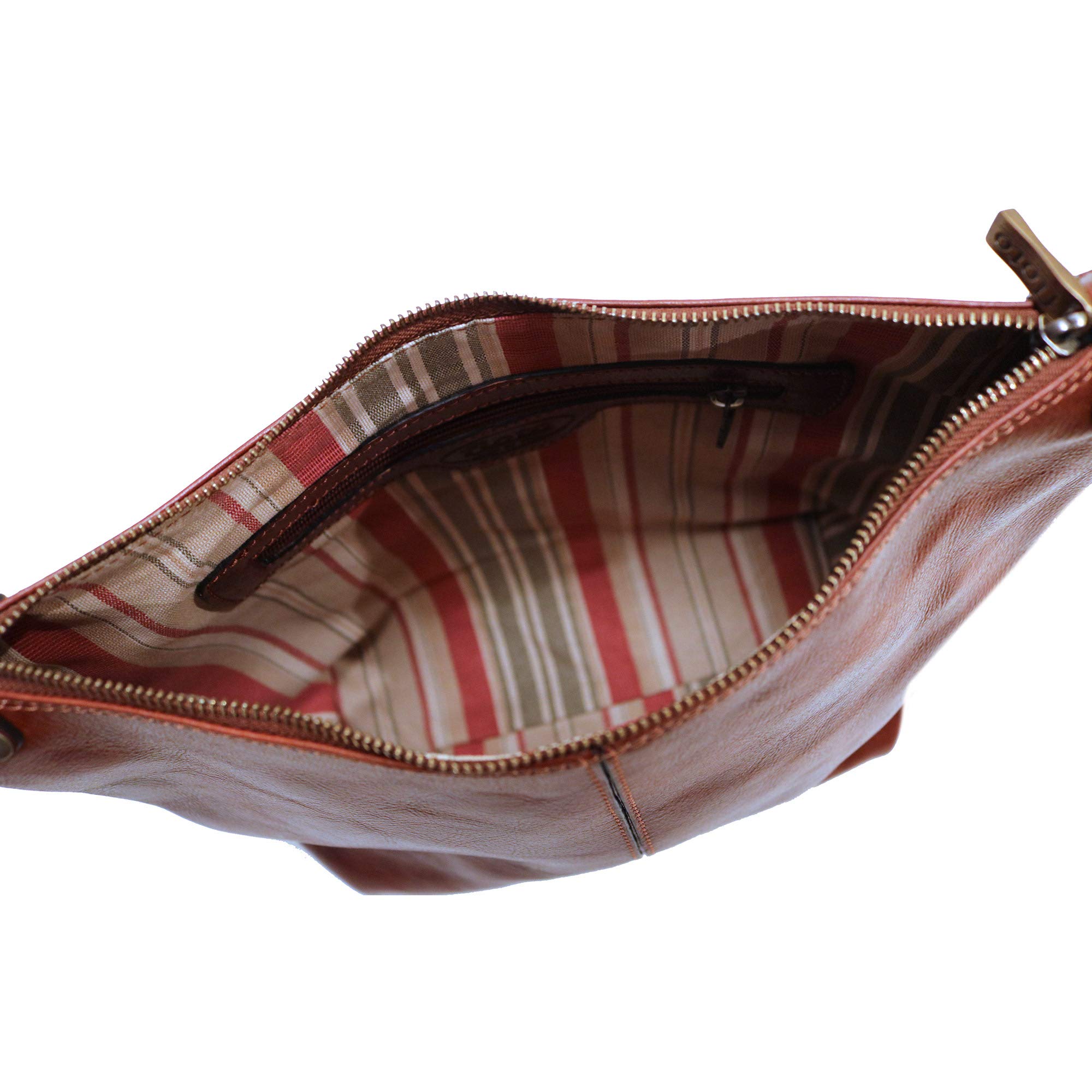 Floto Capri Tote Full Grain Leather Shoulder Bag Crossbody in Vecchio Brown