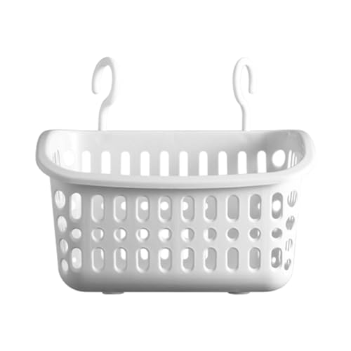 JISADER Bathroom Basket, Tidy Organiser Multifunctional Container, with Hook, Hanging Storage Basket, Shower Basket for Dorm, 22cmx19.5cmx16cm