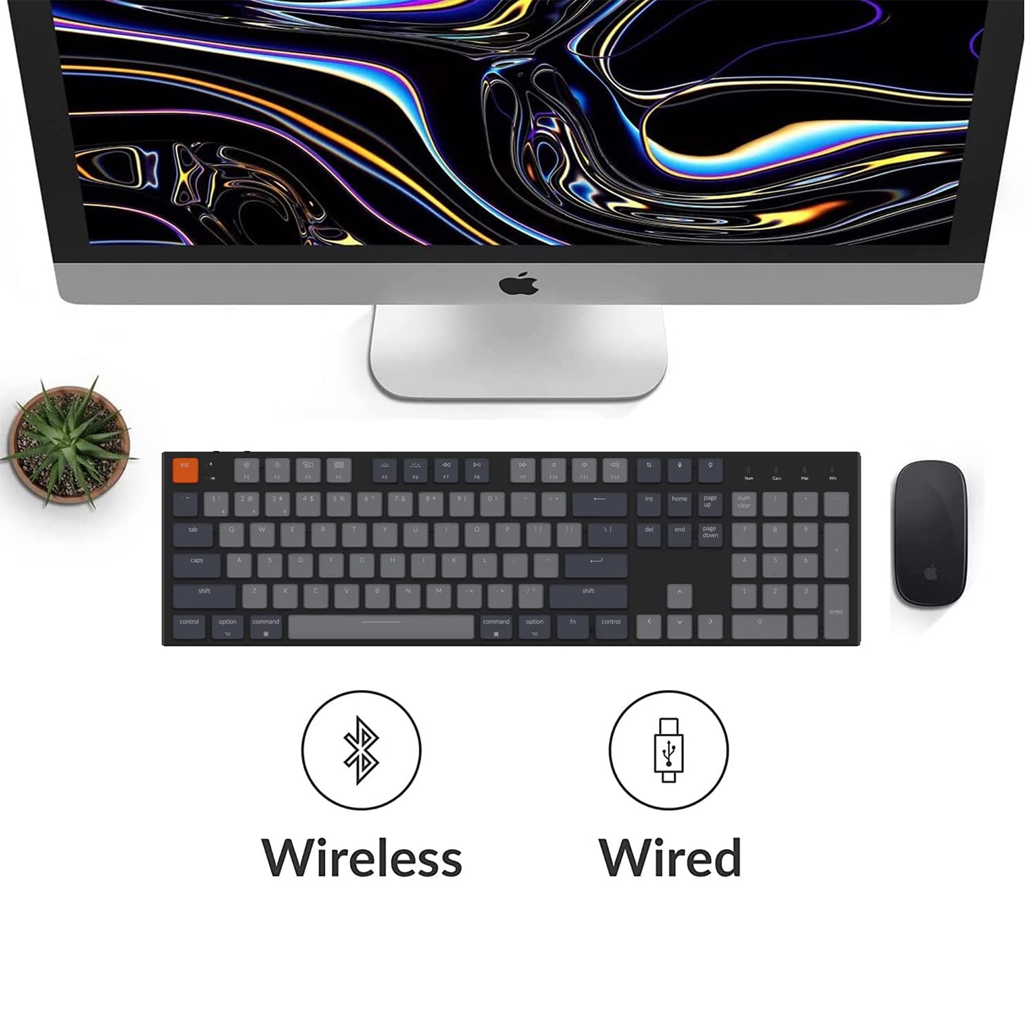 Keychron S1 Ultra-Slim QMK/VIA Custom Wired Mechanical Keyboard, 84 Keys 75% Layout Programmable Macros White Backlit CNC Aluminum Keyboard for Mac Windows, Low Profile Gateron Mint Switch