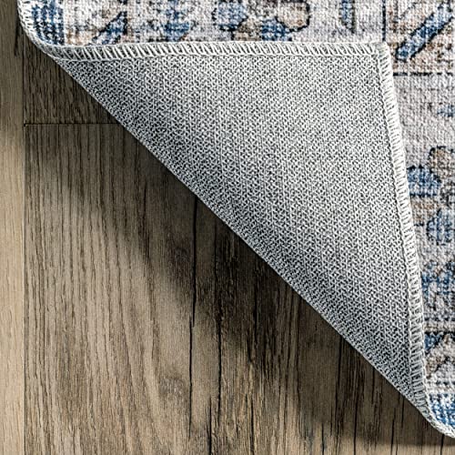 nuLOOM Dania Machine Washable Medallion Accent Rug, 2x3, Navy
