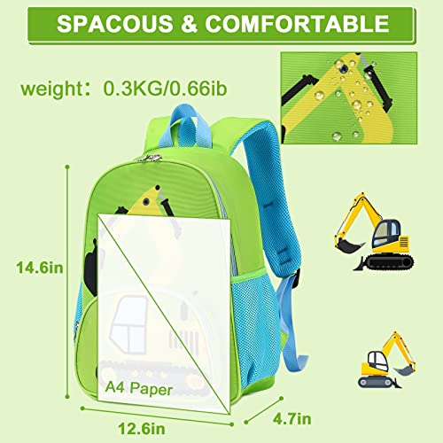 LOIDOU Toddler Backpack Boys 15 Inch Kids Preschool Kindergarten School Backpack with Lunch bag Book Bag for Daycare Nursery Travel,Fits 3 to 8 years old